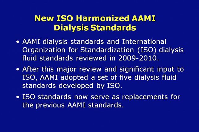 Role and Evolution of AAMI/ANSI Standards for Dialysis Fluids | RPC ...