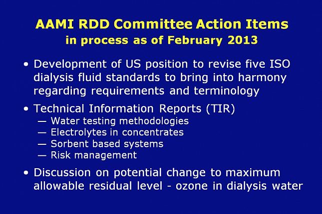 Role and Evolution of AAMI/ANSI Standards for Dialysis Fluids | RPC ...
